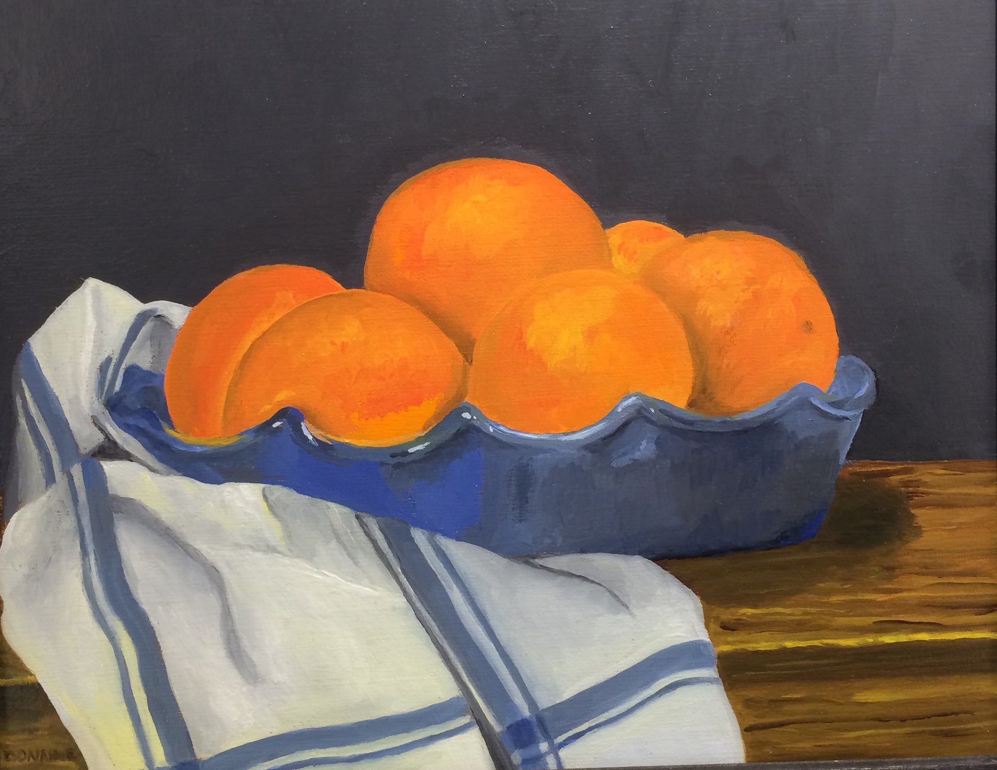 Still Life with Oranges in an Almquist Pottery Pie Plate – Winthrop Gallery